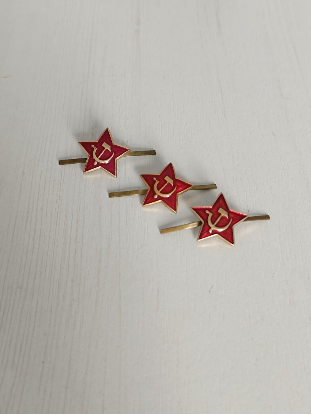 3 Pcs.breastplate of the Red Star of the USSR Army,cockade,enamel Pin ...