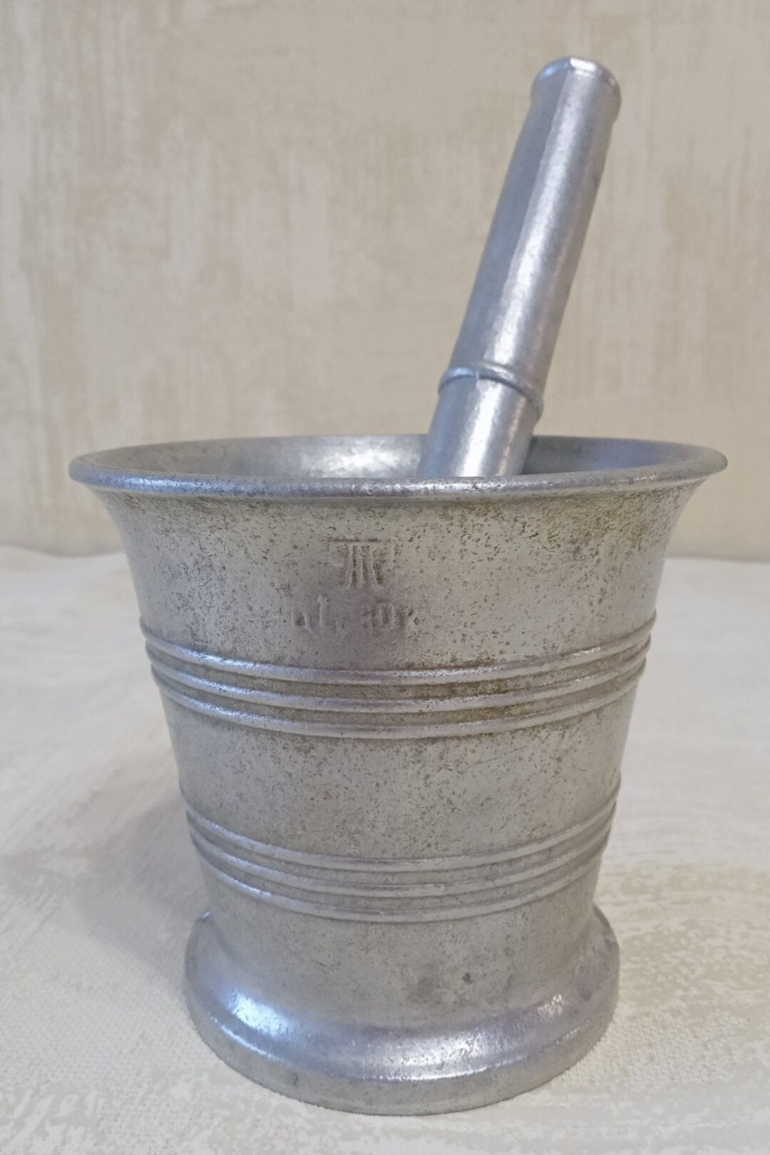 Metal Bowl and Pestle. Vintage Bowl and Pestle Made of Steel - Etsy