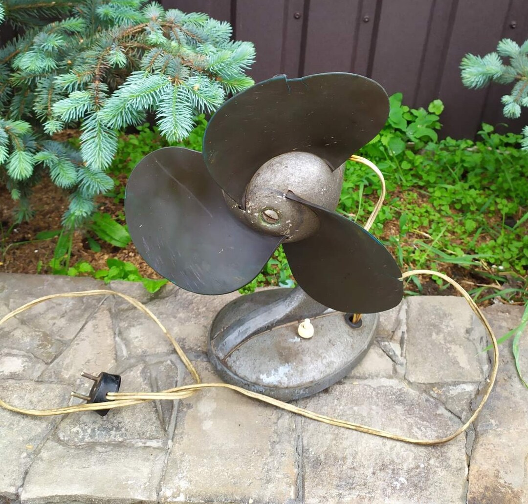 Vintage Metal Industrial Electric Fan. Air Cooler. Air Circulation. the ...
