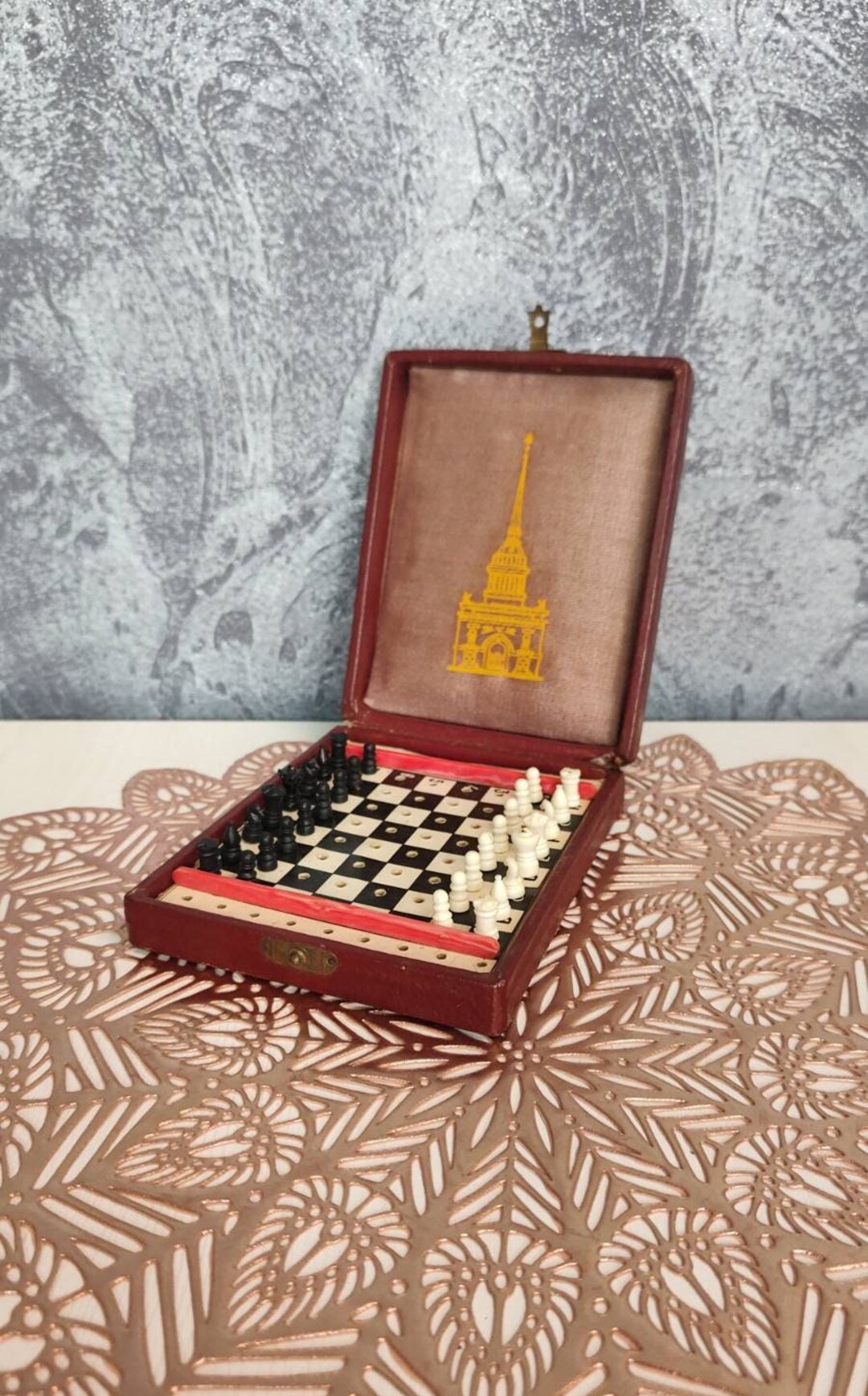 Rare Road Chess Leningrad. Mini Chess 70's Pocket Chess in a Case ...