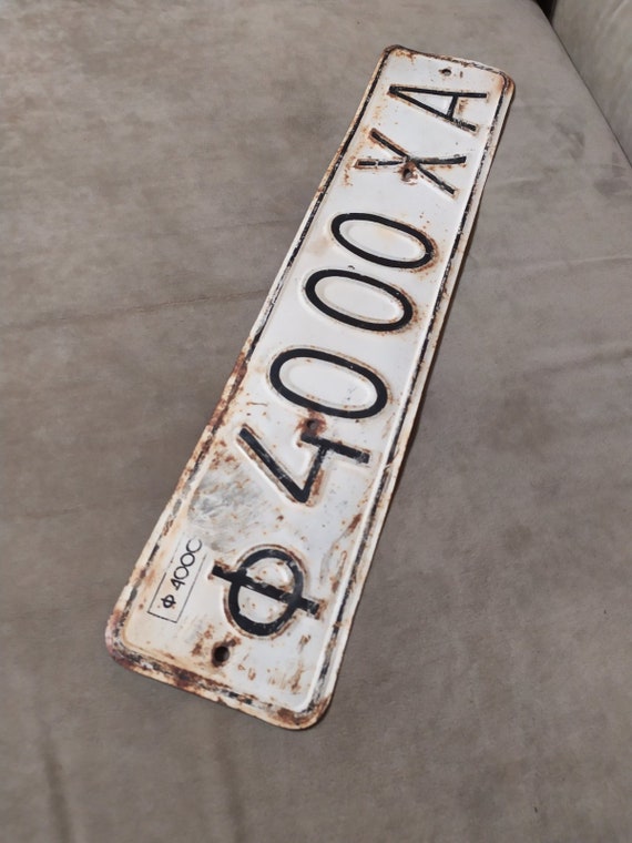 Vintage Car Number Plate Soviet License Plate Car Registration | Etsy