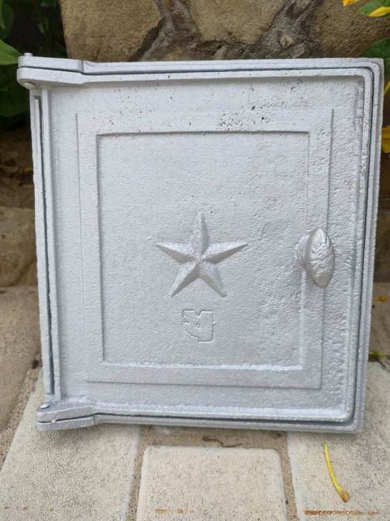 An Old Gray Cast-iron Stove Door With a Star in the Center. - Etsy