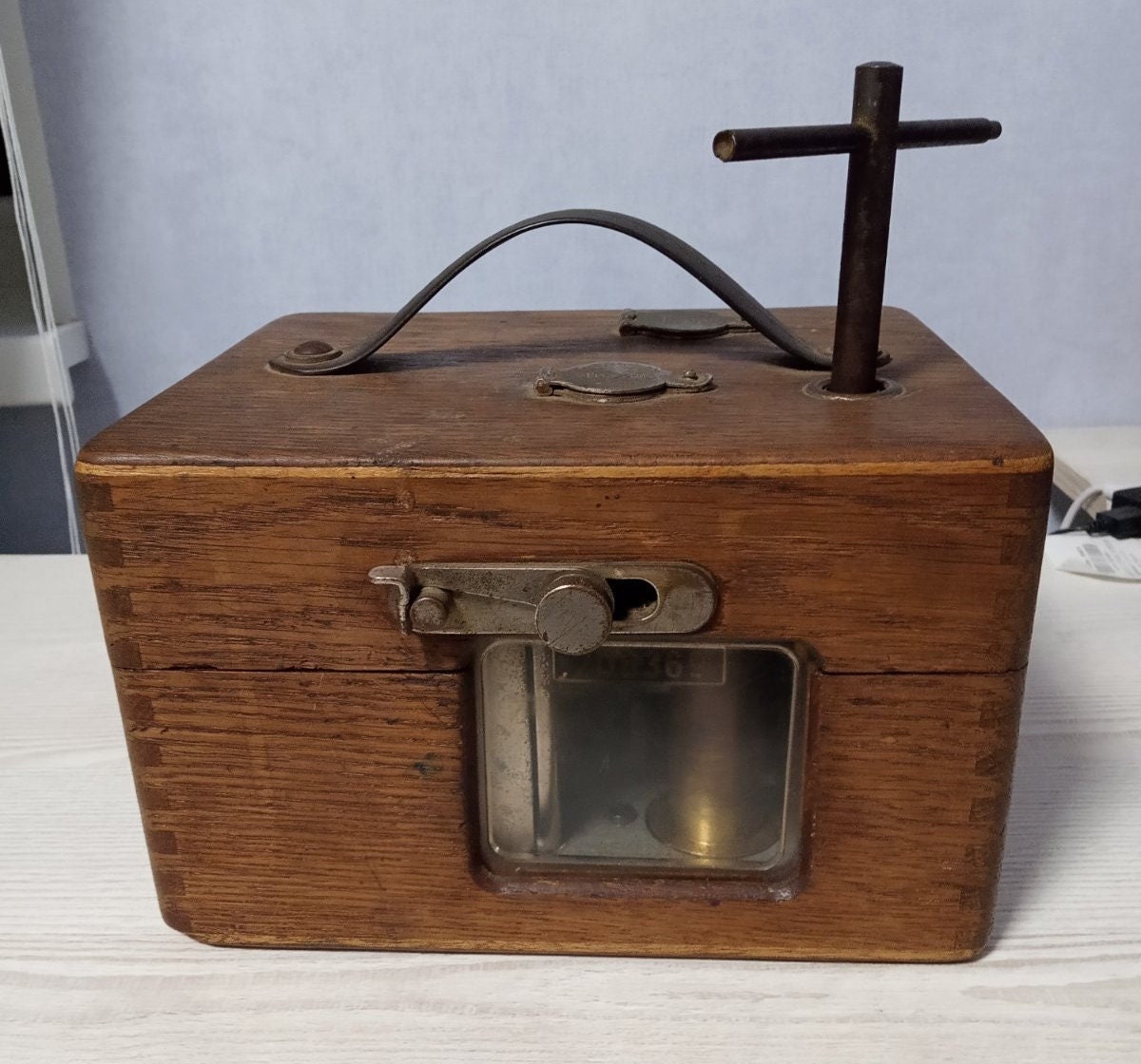 Reloj antiguo Benzing Pigeon, caja de roble, fabricación alemana ...