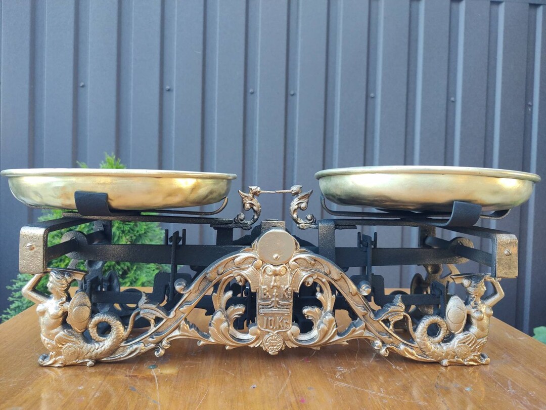 Large Antique Cast Iron Scales. Mechanical Kitchen Scales 1903 Modern ...