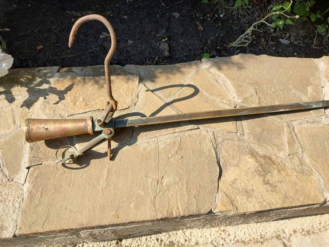 Vintage Hanging Brass Scales.forged Counterweight.antique Scale of ...