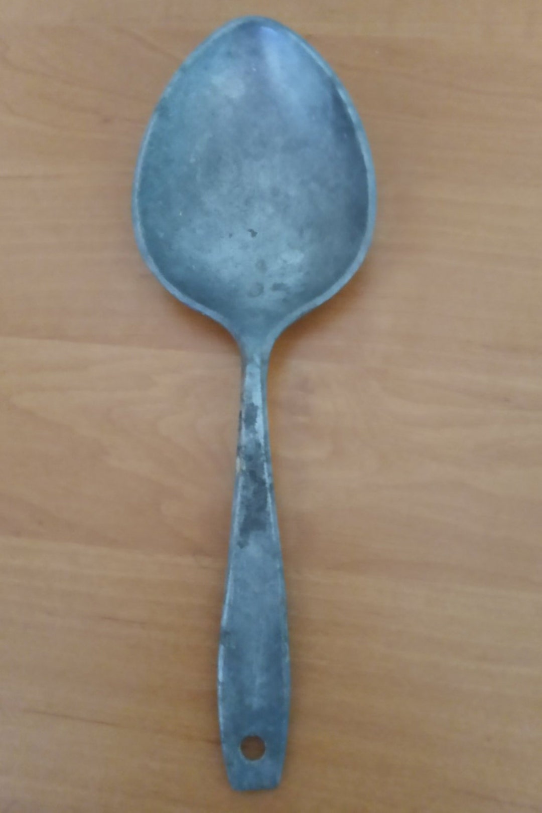 Vintage Large Metal Spoon. Aluminum Hiking Spoon. Tourist Spoon. Picnic ...