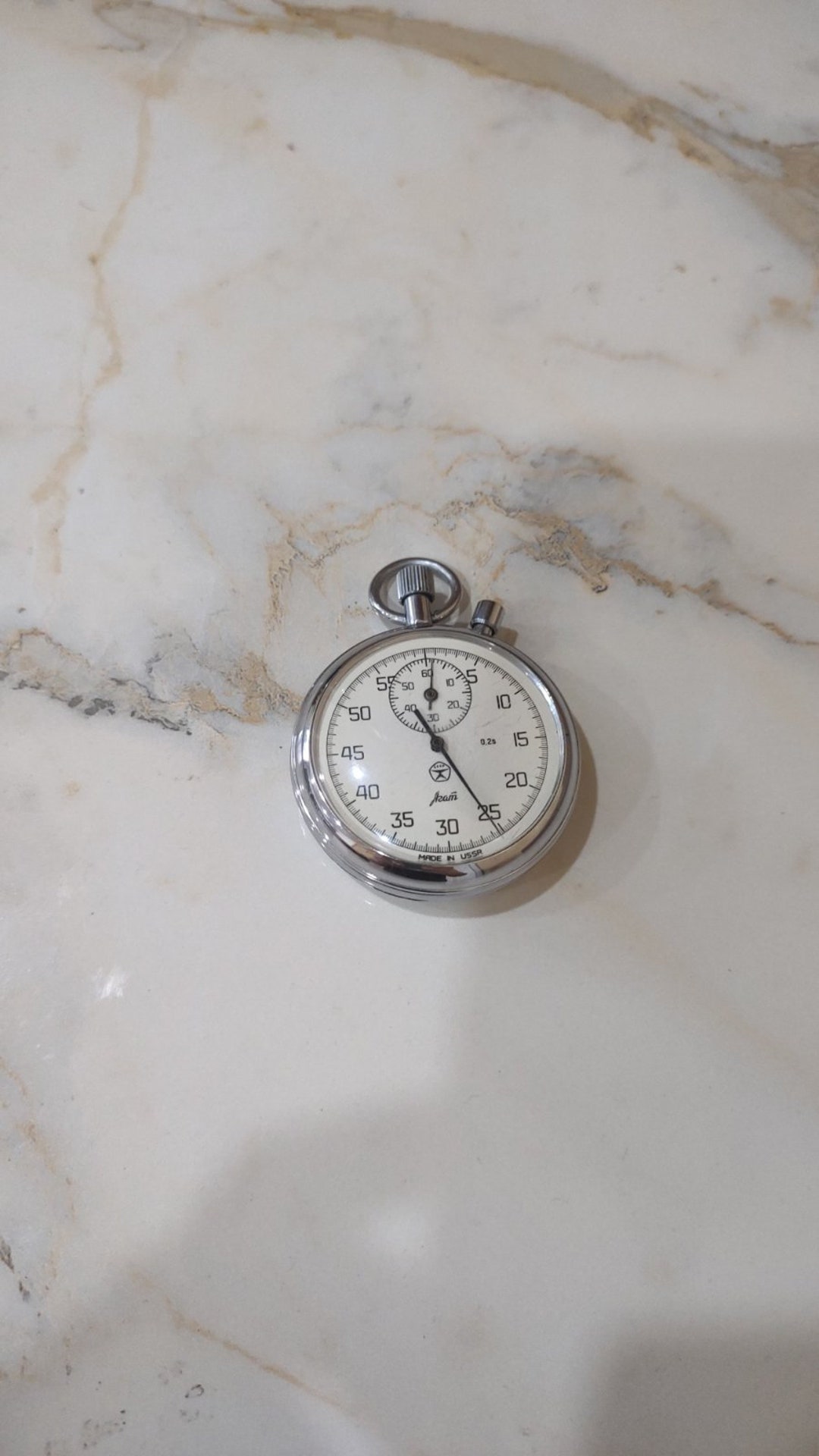 Antique Mechanical Stopwatch. Original Stopwatch Agate. Retro Trainer ...
