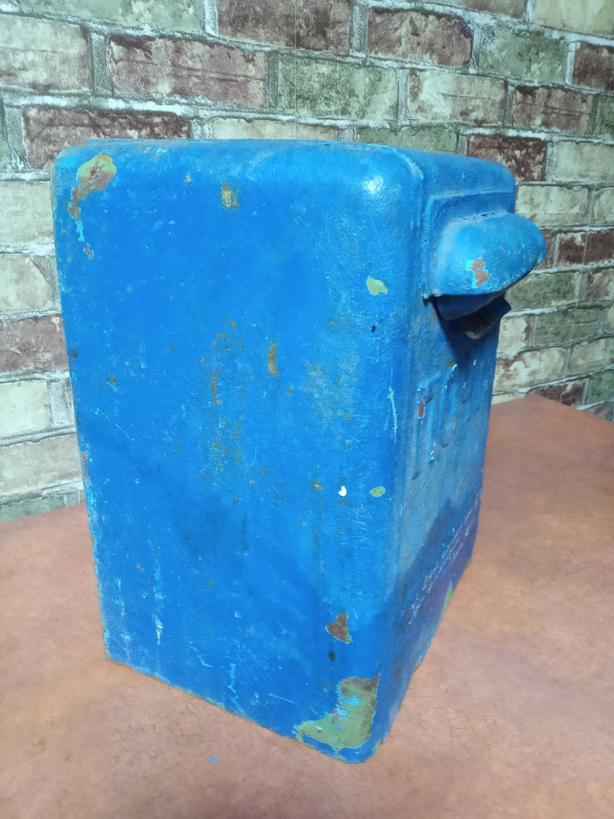 A Blue Metal Mailbox. Antique Mailbox. USSR Mailbox in the - Etsy