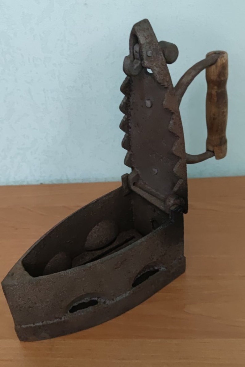 Antique Coal Fired Iron 19th Century Vintage Cast Iron Steam Punk - Etsy