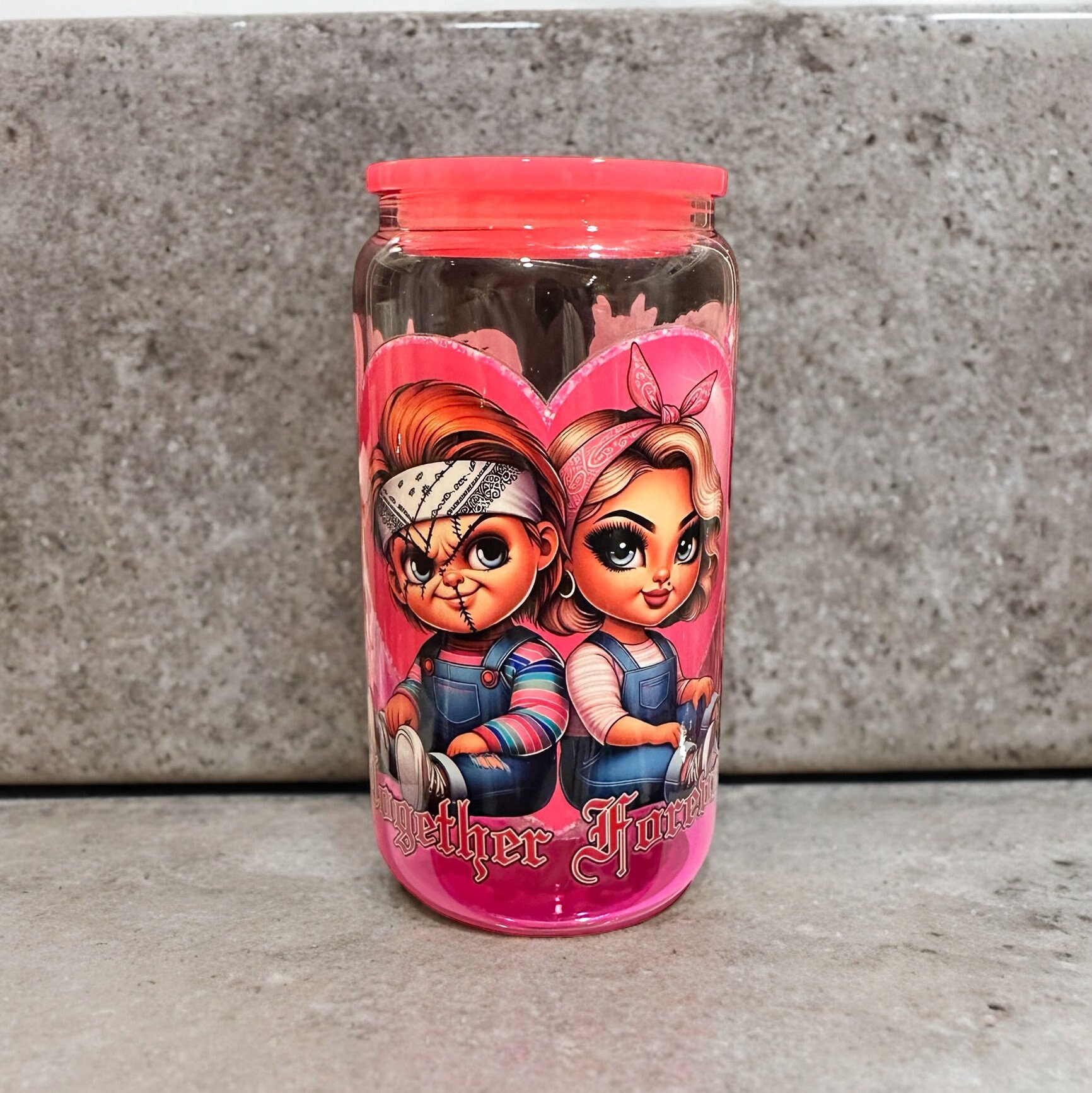 Chucky's Love Cup, Chucky & Tiffany Beer Can Glass, Libby Cup, Iced ...