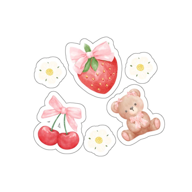 Cute Coquette Stickers, Cute Sticker Pack Adorable Girly Decals, Kawaii ...