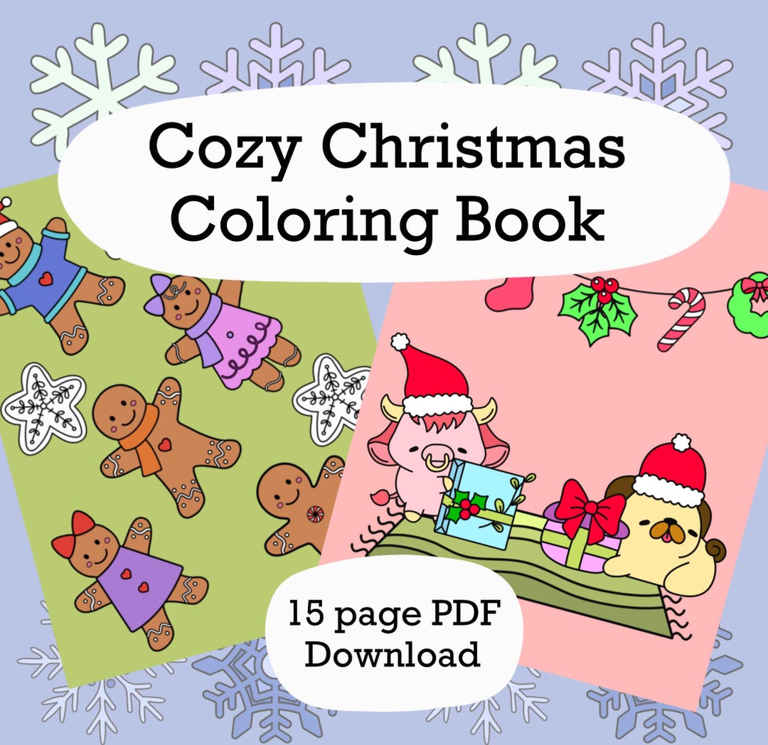 15 Magical Christmas Coloring Pages: for Adults and Kids, Digital, Easy ...