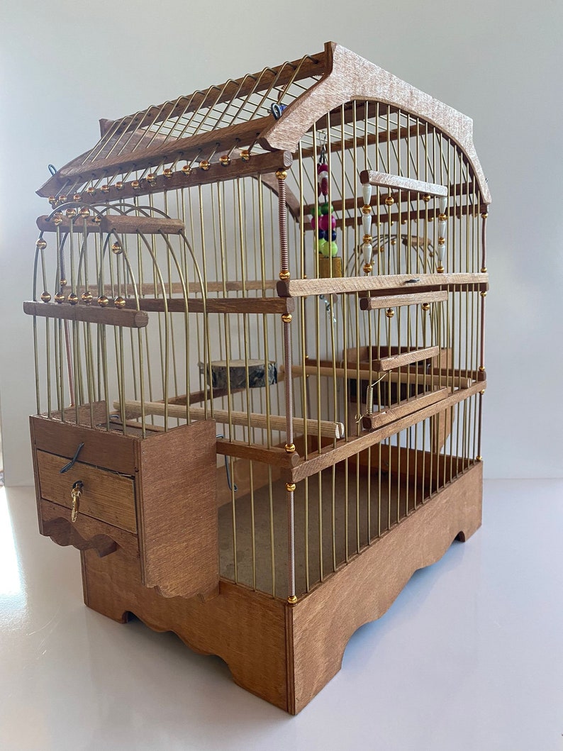 WOODEN BIRD CAGE / Parakeet Cage / Goldfinch Cage / Canary Cage ...