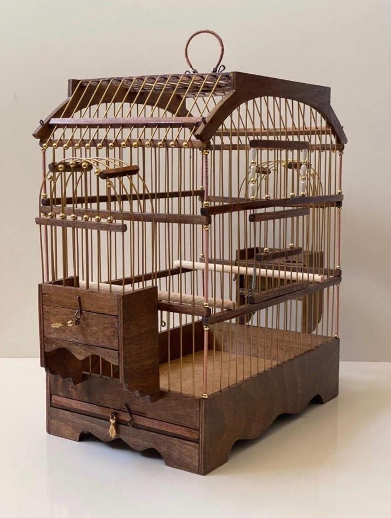 Handmade Wooden Bird Cage: Canary, Finch, Parakeet Cage - Etsy