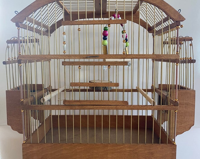 Large Oval Bird Cage Full Handmade / Natural Cage / Canary Cage / Bird ...