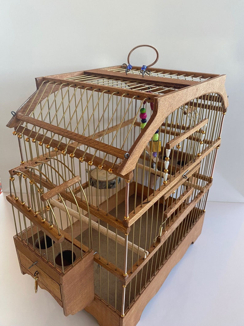WOODEN BIRD CAGE / Parakeet Cage / Goldfinch Cage / Canary Cage ...