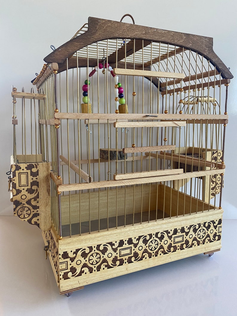 WOODEN BIRD CAGE / Parakeet Cage / Goldfinch Cage / Canary Cage ...