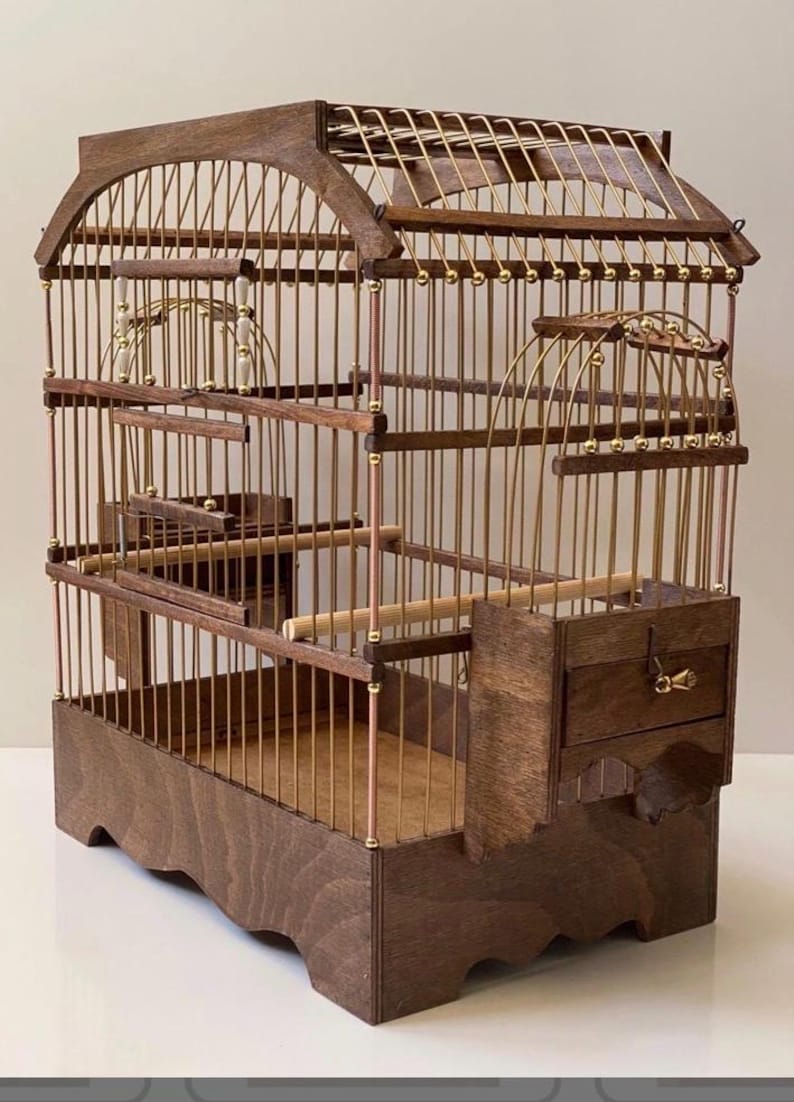 Handmade Wooden Bird Cage: Canary, Finch, Parakeet Cage - Etsy