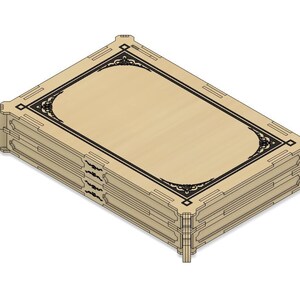 Decorative Box With Hinges | Jewelry | Laser Cut | 3mm | 2D DXF SVG ...