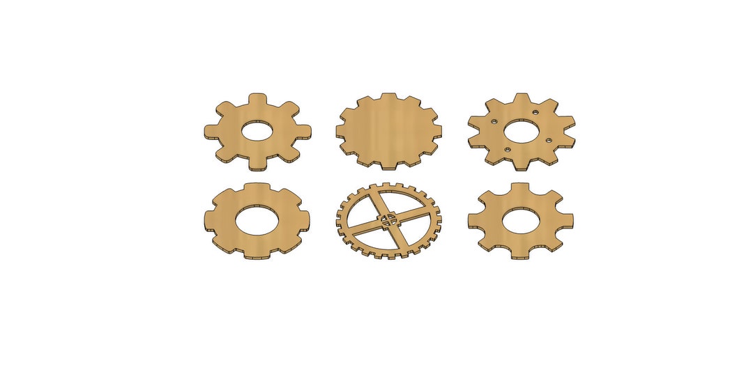 Gear / Cog Shaped Coasters Coaster Laser Cut Scalable 2D DXF SVG Files ...