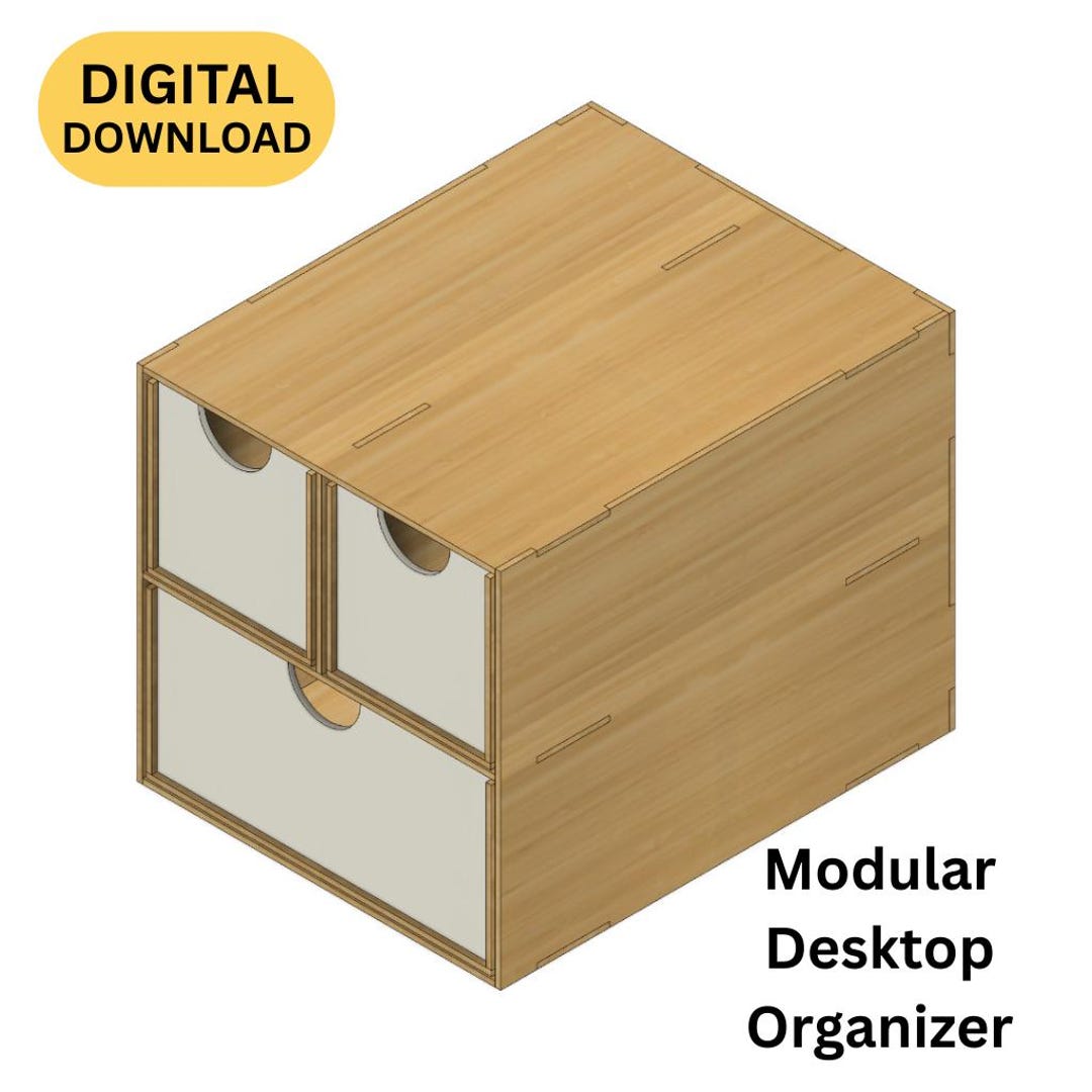 Modular Hobby Organizer 2(+1)-drawer – Laser Cut File | Desktop ...