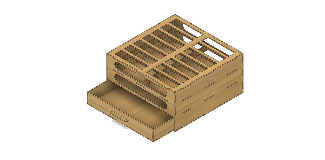 Configurable Card Holder | 120mm X 30mm Slots | Laser Cut Files | 2D ...