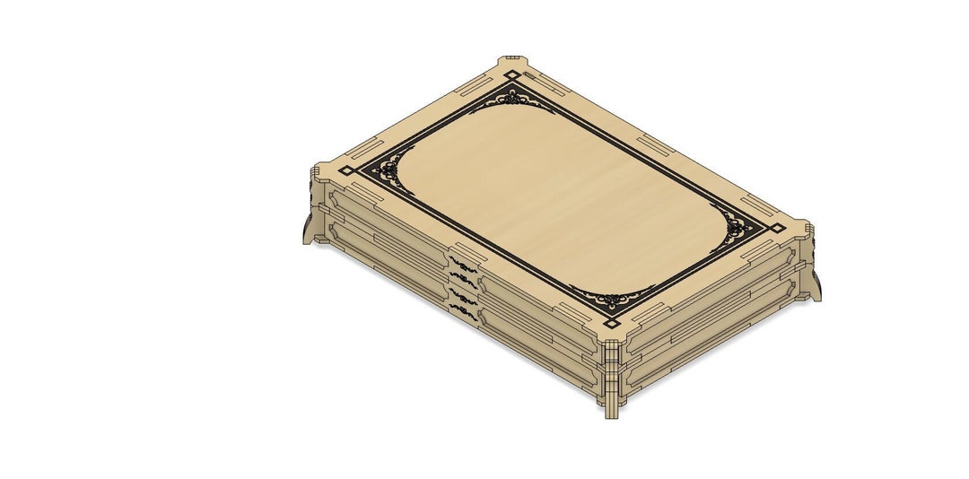 Decorative Box With Hinges | Jewelry | Laser Cut | 3mm | 2D DXF SVG ...