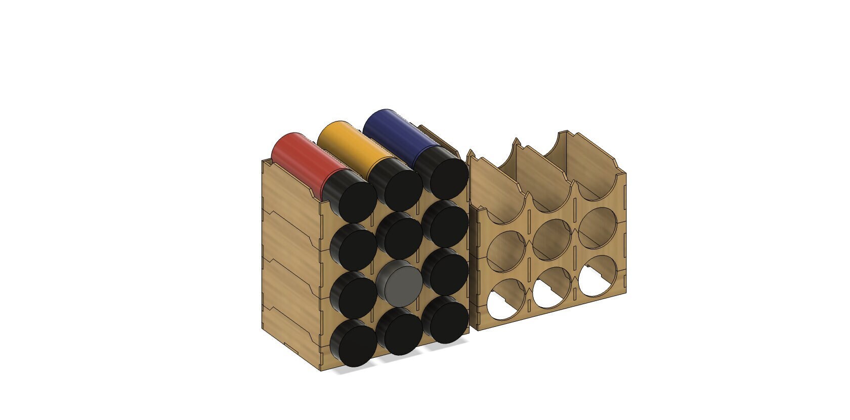 Stackable Spray Paint Holder Laser Cut Files: 3-4mm DXF SVG Glowforge ...