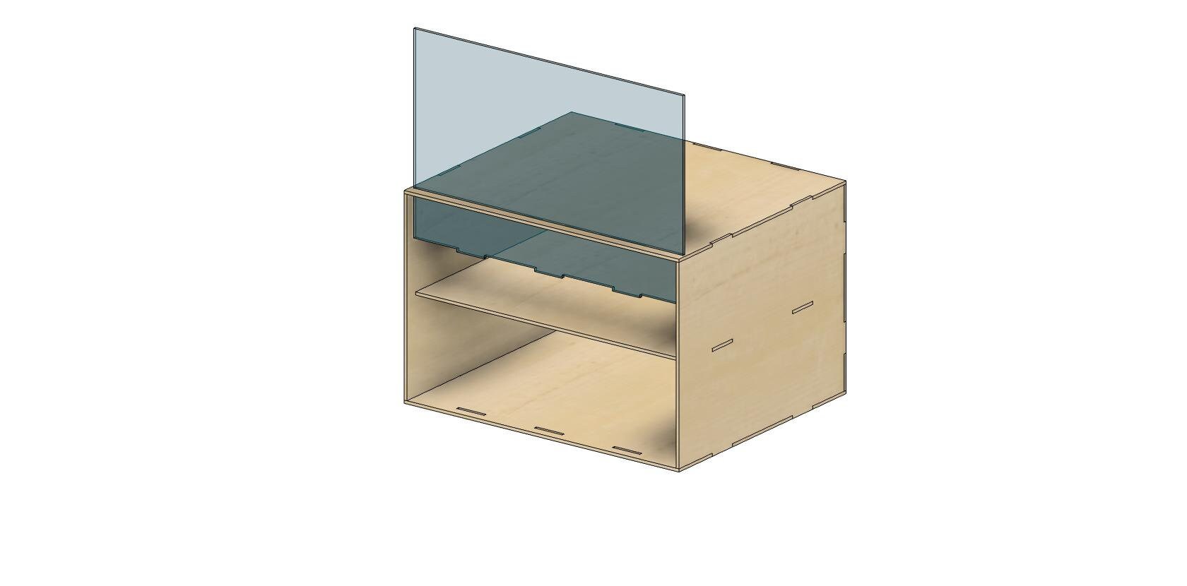 Double Display Case Laser Cut Files Modular 2D DXF SVG CDR Files ...