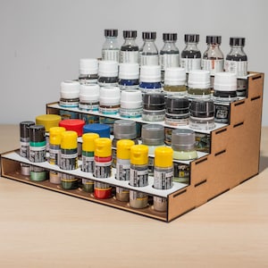 Configurable Hobby Paint Rack | 30cm Width | 3mm, 4mm, 5mm,6mm Options ...