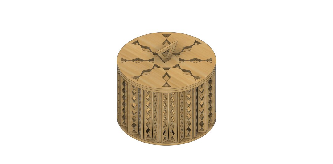 Decorative Wooden Gift Box | Laser Cut | 2D DXF SVG PDF Template Files ...