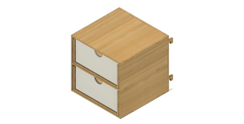 Ikea Skadis Storage | Ikea Hack | Two Drawers | 3mm, 4mm, 5mm Thick | Laser Cutting Files | 2D ...