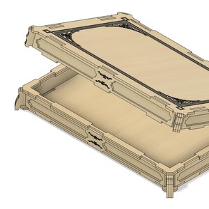 Decorative Box With Hinges | Jewelry | Laser Cut | 3mm | 2D DXF SVG ...