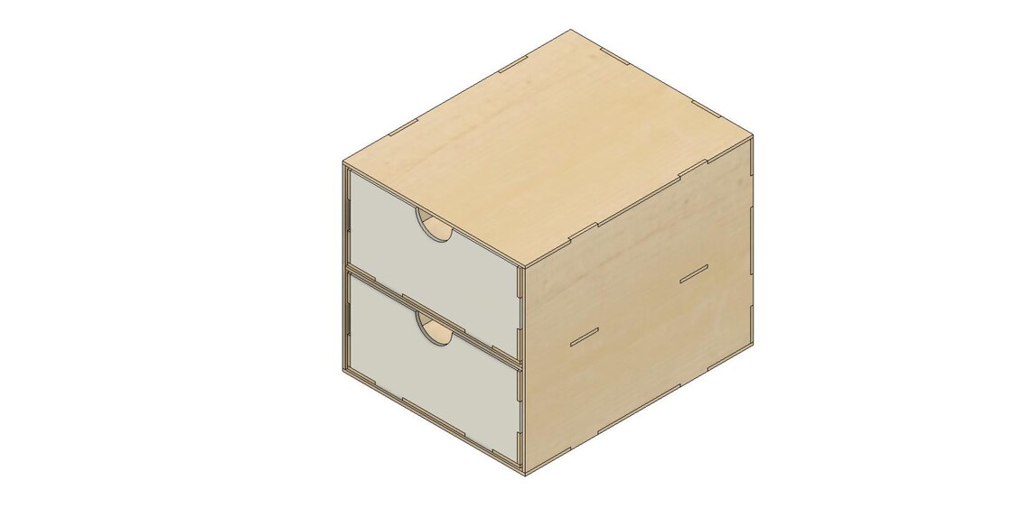 Hobby Organizer Two Narrow Drawers Laser Cut Files Modular - Etsy