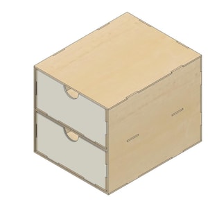 Hobby Organizer Two Narrow Drawers Laser Cut Files Modular - Etsy