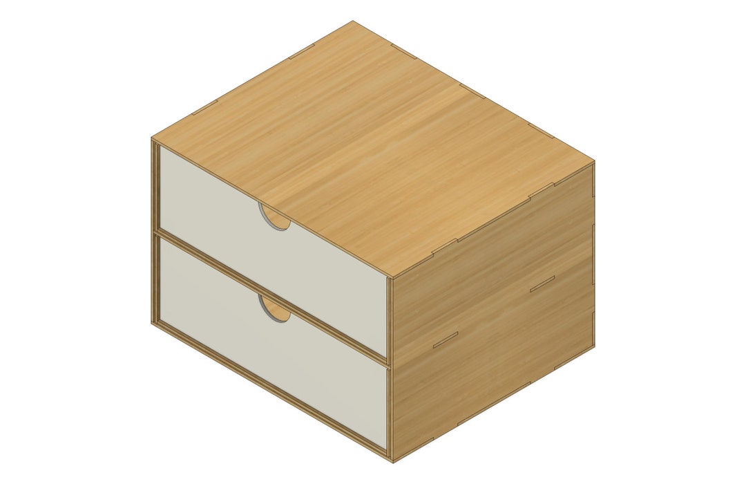 Hobby Organizer Two Drawers | Laser Cut Files | 3mm, 4mm, 5mm, 6mm ...