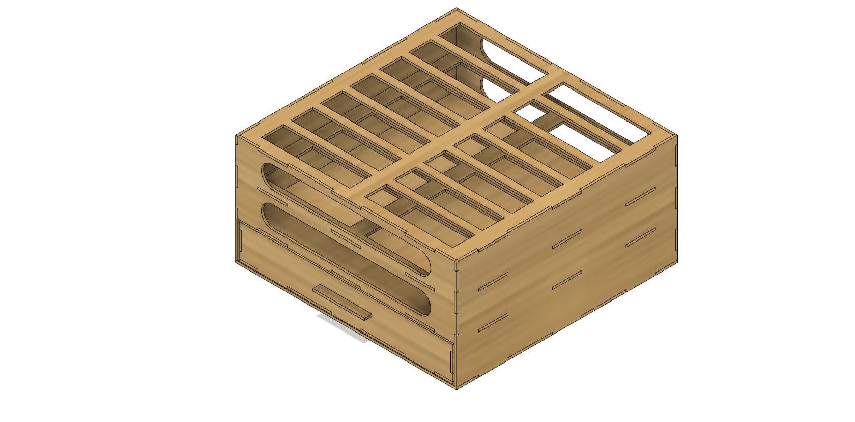 Configurable Card Holder 120mm X 30mm Slots Laser Cut Files 2D DXF ...