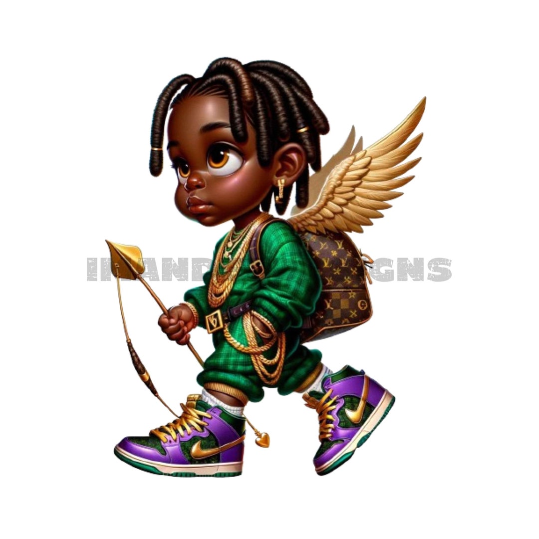 Urban Cupid Clipart, Chibi Boy Clipart, Stylish Cupid Png, Cute ...