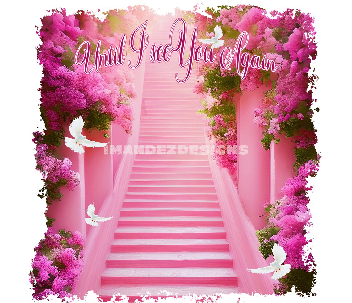 Light Pink Memorial Template PNG, Instant Download, Printable Funeral ...