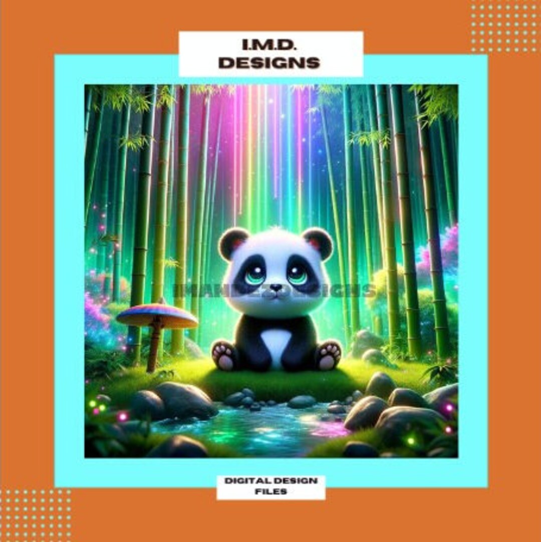 Panda Bear Digital Files, Cute Panda Clipart, Digital Panda Art ...