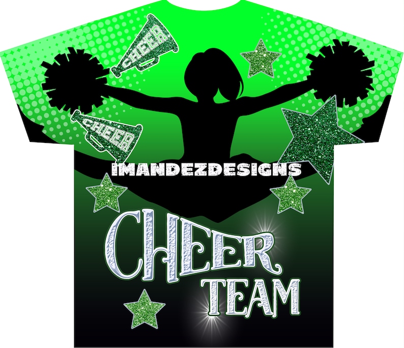 3D Dance Template Cheer Design Template Customizable Shirt - Etsy