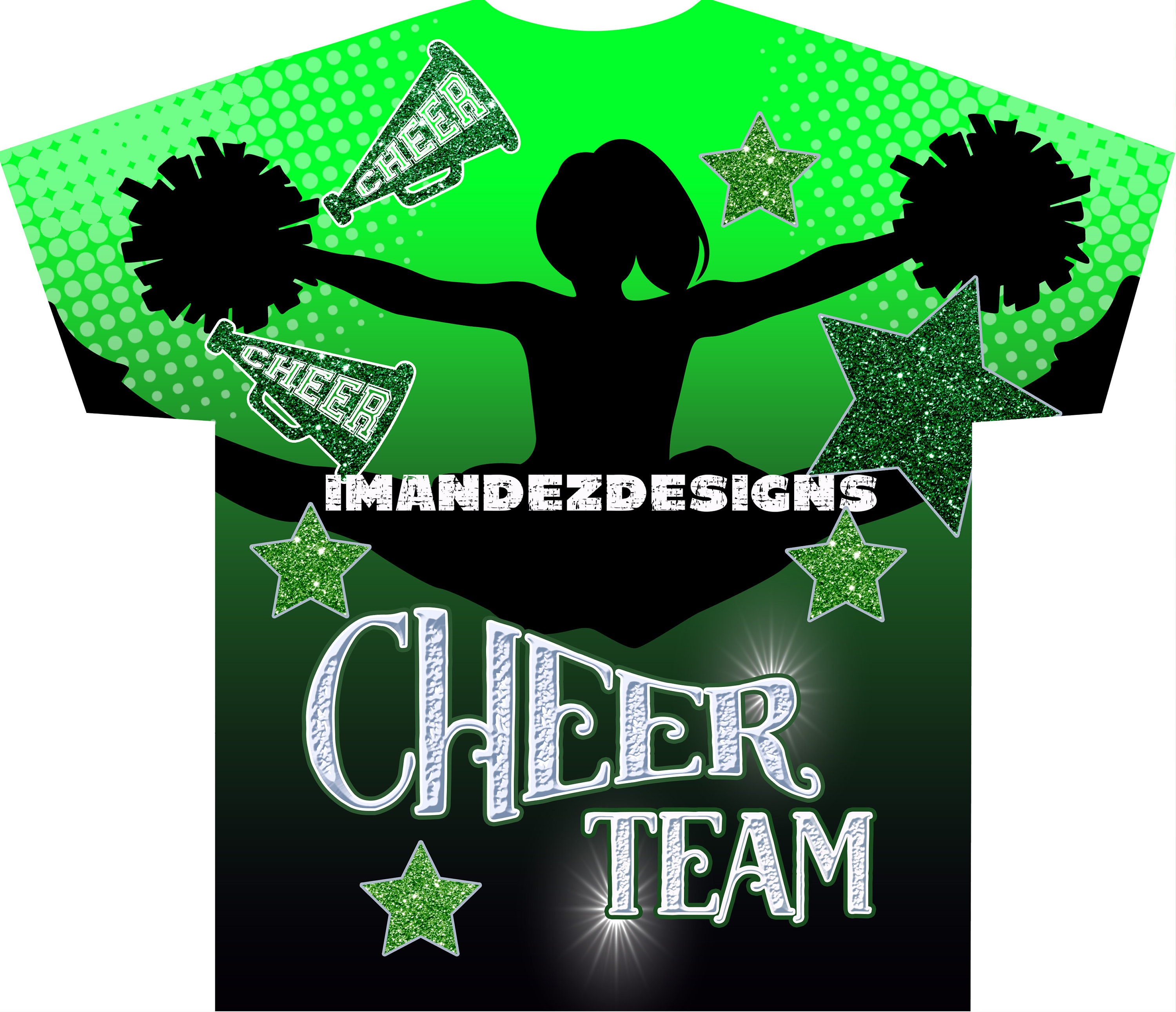 3D Dance Template Cheer Design Template Customizable Shirt - Etsy