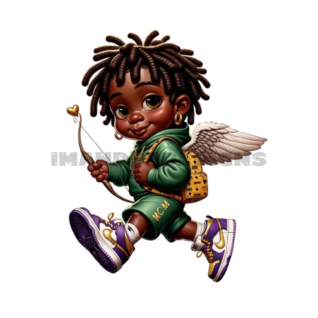 Urban Cupid Clipart, Chibi Boy Clipart, Stylish Cupid Png, Cute ...