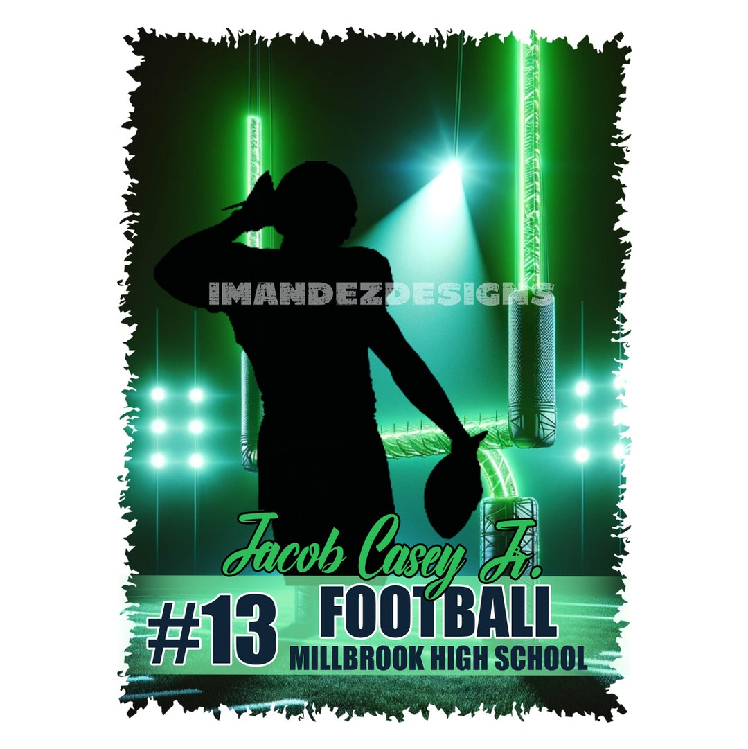 Football Tshirt Design Template, Custom Green Football Tee Design ...