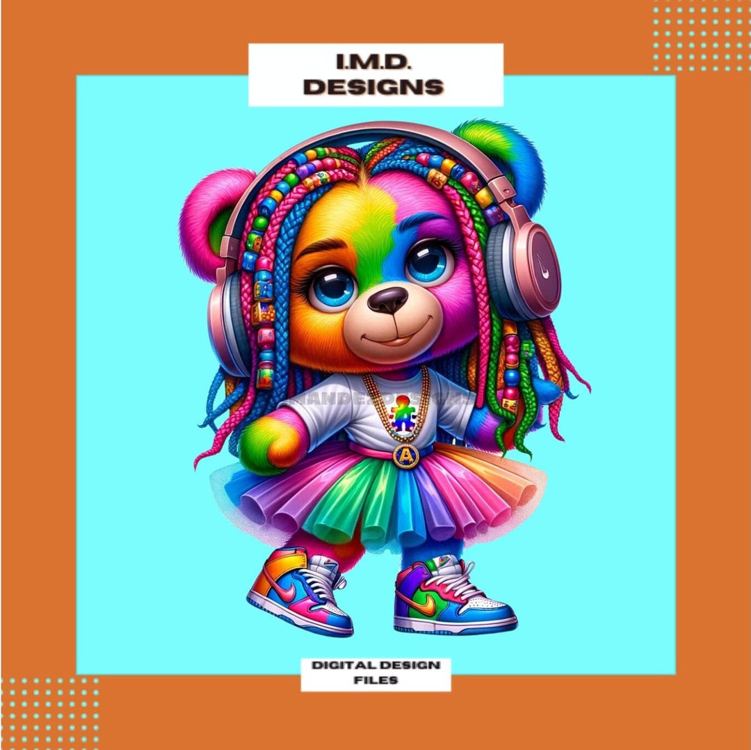 Autism Digital Download, Cute Printable Autism Bear, Autism Support ...