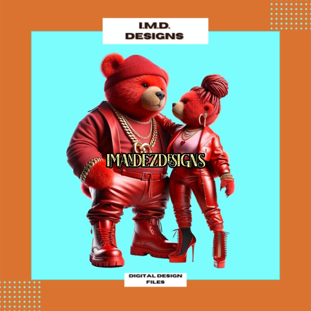 Digital Valentine Teddy Bear, Printable Valentine Red Teddy Bear Art ...