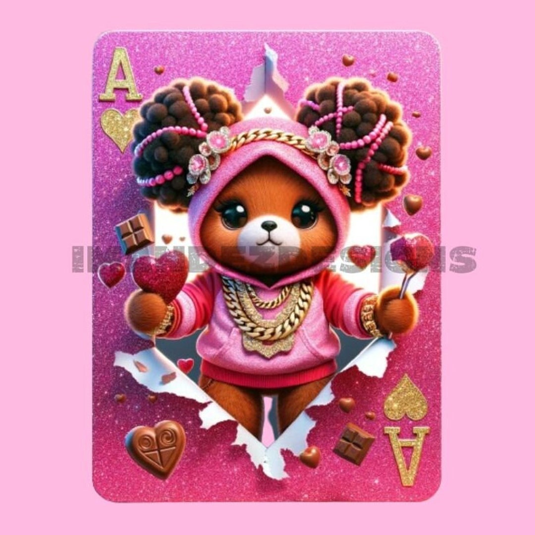 Valentine Teddy Bear Card, Printable Card Valentine Heart Teddy Bear ...