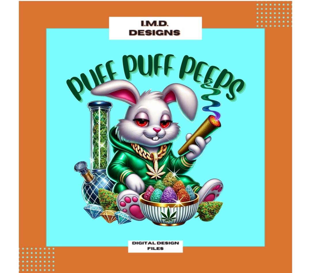 Rolling Bunny Clipart, 420 Easter Bunny, Stoner Clipart, 4 20 Urban ...