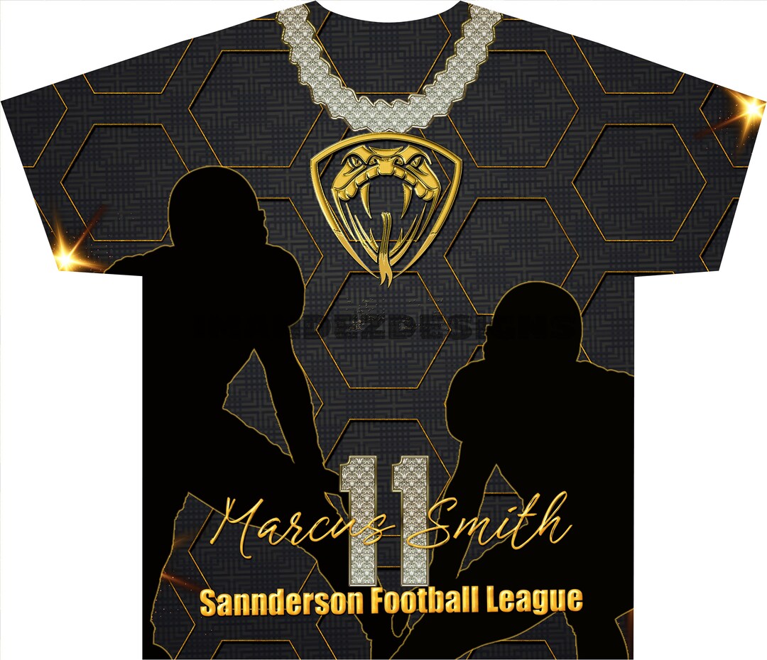 Bling Printable Football Photoshop Template, All Over Print Football ...