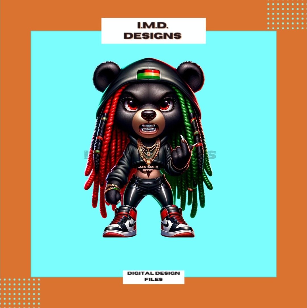 Juneteenth Bear, Emancipation Day Digital Art, Freedom Day Images ...